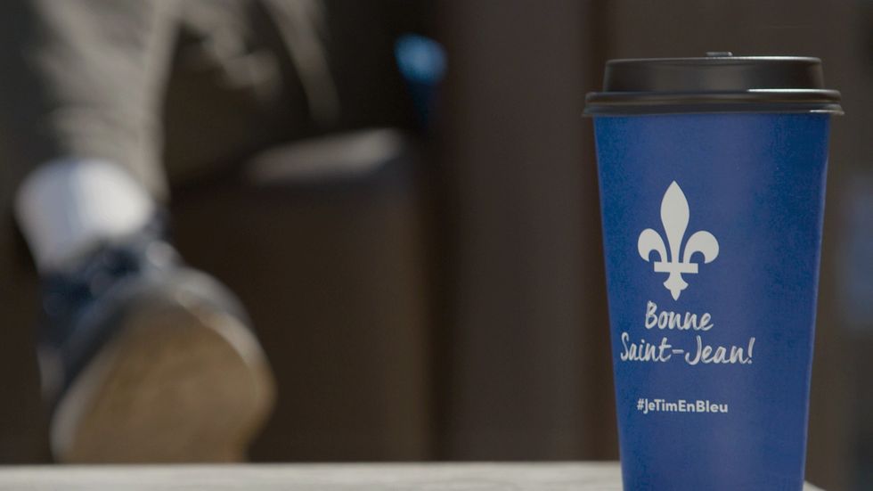 Quebec Tim Hortons Cups Will Be Blue For St-Jean-Baptiste Day - MTL Blog