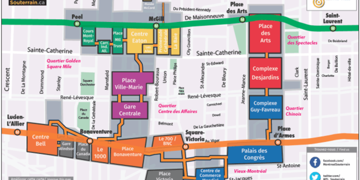Montreal's New Underground Map. Finally Easier To Navigate - MTL Blog